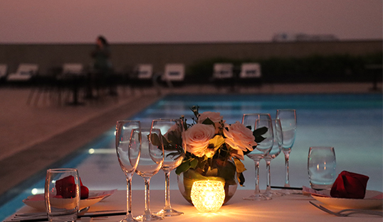 Sheraton Can Tho - A complimentary table set up by the pool For set ...